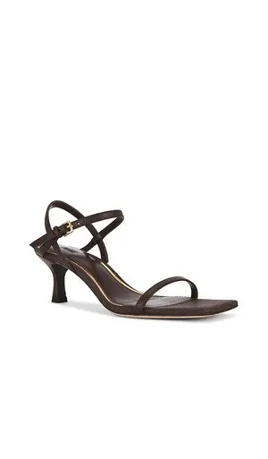 Paige Ella Sandal With Kitten Heel - Coffee