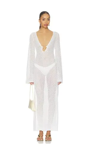 Bardot Bryn Crochet Maxi Dress - Ivory