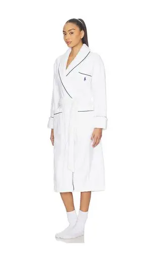Polo Ralph Lauren Polo Essentials Robe In White - White Cloud