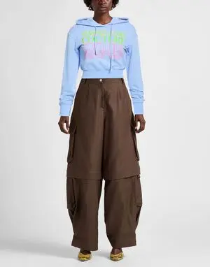 Versace Cropped Hooded Sweatshirt - Blue