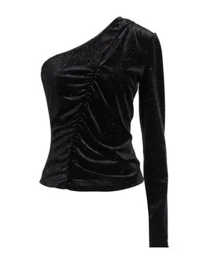 PATRIZIA PEPE SERA One-shoulder Glittered Top