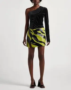 PATRIZIA PEPE SERA One-shoulder Glittered Top