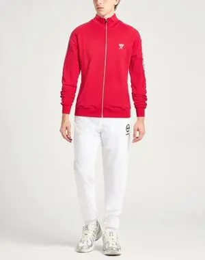 BERNA Cotton French Terry Sweatshirt - Tomato Red