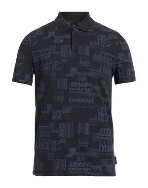Armani Exchange Polo Shirt Size Cotton, Elastane - Navy