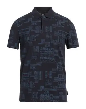 Armani Exchange Polo Shirt Size Cotton, Elastane - Navy