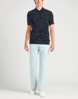 Armani Exchange Polo Shirt Size Cotton, Elastane - Navy