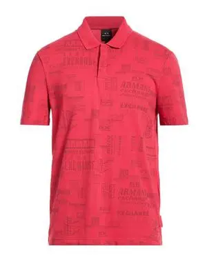 Armani Exchange Polo Shirt Size Cotton, Elastane - Red