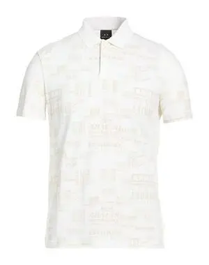 Armani Exchange Polo Shirt Size Cotton, Elastane - White