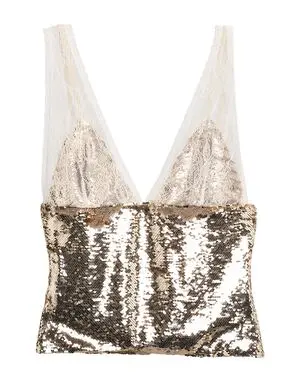 Patrizia Pepe Two-tone Tulle And Lace Top