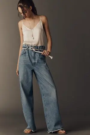 AGOLDE Lyonne High-rise Wide-leg Jeans - Outbreak