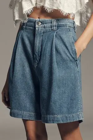 DL1961 Hepburn Aura High-rise Pleated Shorts