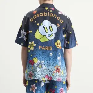 Casablanca Collage D’icones Graphiques Cuban Collar Shirt
