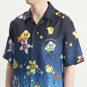 Casablanca Collage D’icones Graphiques Cuban Collar Shirt
