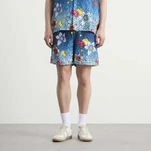 Casablanca Collage D’icones Graphiques Silk Shorts - Multi