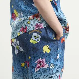 Casablanca Collage D’icones Graphiques Silk Shorts - Multi
