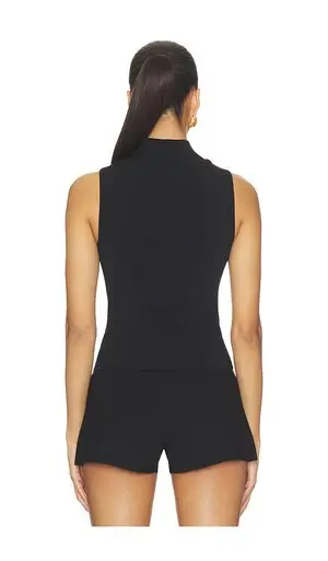 Cult Gaia Katherine Halter Top With Gold-tone Detail - Black