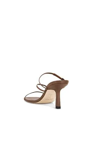 Studio Amelia Bias Wrap Stiletto Heel Sandals - Brown