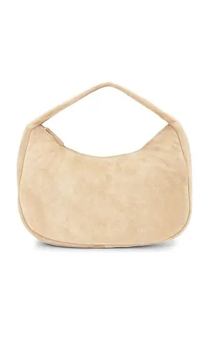 ST. AGNI Suede Bon Bon Bag - Beige