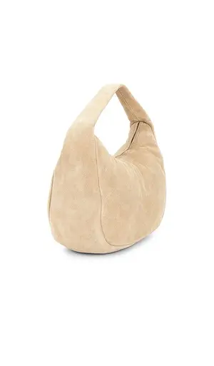 ST. AGNI Suede Bon Bon Bag - Beige