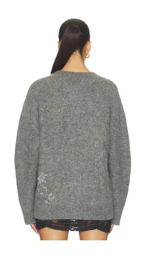 MARKGONG Beaded Mohair Knit Cardigan