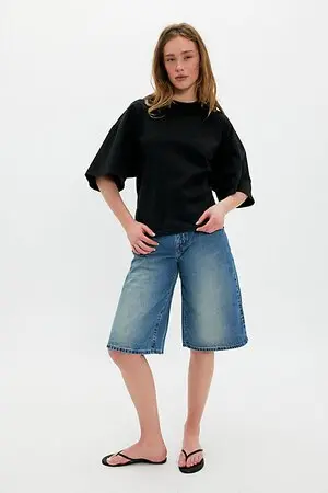 AGOLDE Ellery Corset Tee - Black