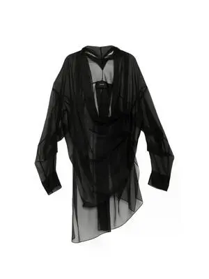 GAZ DE LIN Draped Blouse