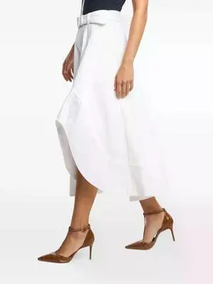 Cinq À Sept Zelda Jean Belted Midi Skirt