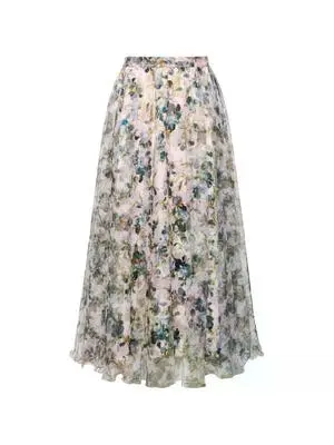 Cinq À Sept Sofia Floral Midi Skirt