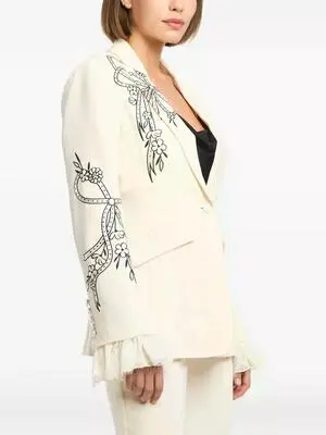 Cinq À Sept Cheyenne Ribbon Blazer - Neutrals