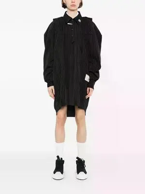 Mihara Yasuhiro Pinstripe Mini Shirt Dress
