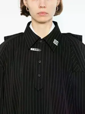 Mihara Yasuhiro Pinstripe Mini Shirt Dress