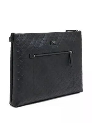 Emporio Armani Embossed Zip Clutch