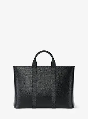 Michael Kors Cooper Medium Pebbled Leather Tote Bag - Black