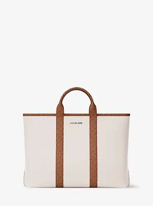 Michael Kors Cooper Medium Pebbled Leather Tote Bag - Brown