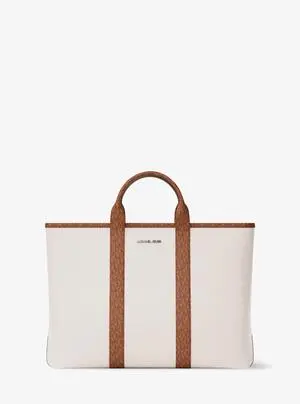 Michael Kors Cooper Medium Pebbled Leather Tote Bag - Brown
