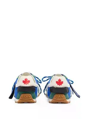 Dsquared2 And Blue Maple Leaf Detail Lace-up Sneakers - Green