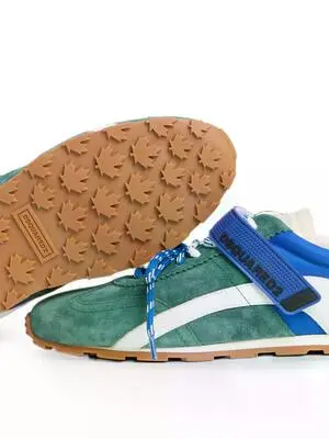 Dsquared2 Suede And Leather Lace-up Sneakers - Green