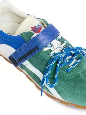 Dsquared2 Suede And Leather Lace-up Sneakers - Green