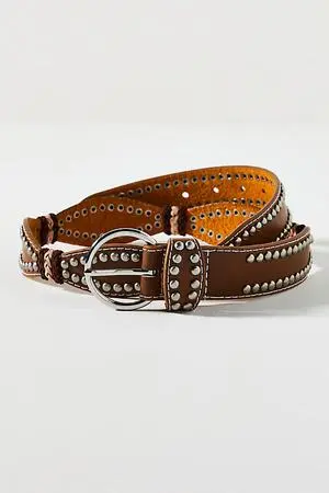 8 Other Reasons Studded Belt - Brown Leather