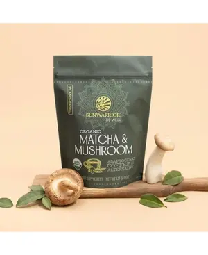 SUNWARRIOR Be Well Organic Matcha And Mushroom Powder