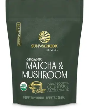 SUNWARRIOR Be Well Organic Matcha And Mushroom Powder - No Color