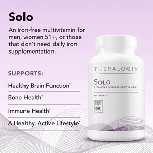 THERALOGIX Solo Multivitamin And Multimineral Supplement -90-day Supply Iron-free Multivitamin