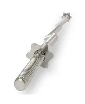 SUNNY HEALTH AND FITNESS 47" Threaded Ez Curl Chrome Bar