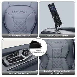 COSTWAY Zero Gravity Sl Track Full Body Massage Chair With Waist Heating & Airbag Massage