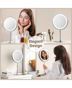 SUGIFT Lighted Makeup Mirror With 10x Magnification