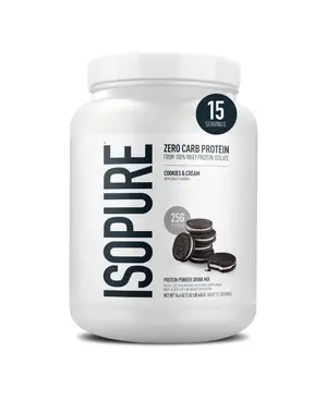 ISOPURE Zero Carb 100% Pure Whey Isolate Protein Powder - White