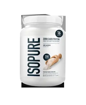 ISOPURE Zero Carb 100% Pure Whey Isolate Protein Powder - White