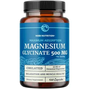 NOBI NUTRITION Magnesium Bisglycinate Capsules - Black