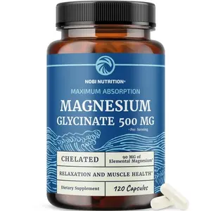 NOBI NUTRITION Magnesium Bisglycinate Capsules - Black