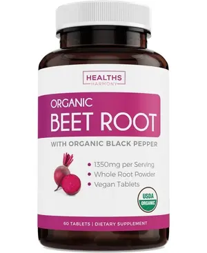 HEALTHS HARMONY Organic Beet Root Tablets - No Color
